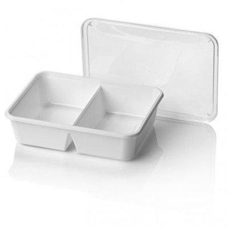 Microwave Meal Tray 2-Compartment 750cc 182 Series PP White ...