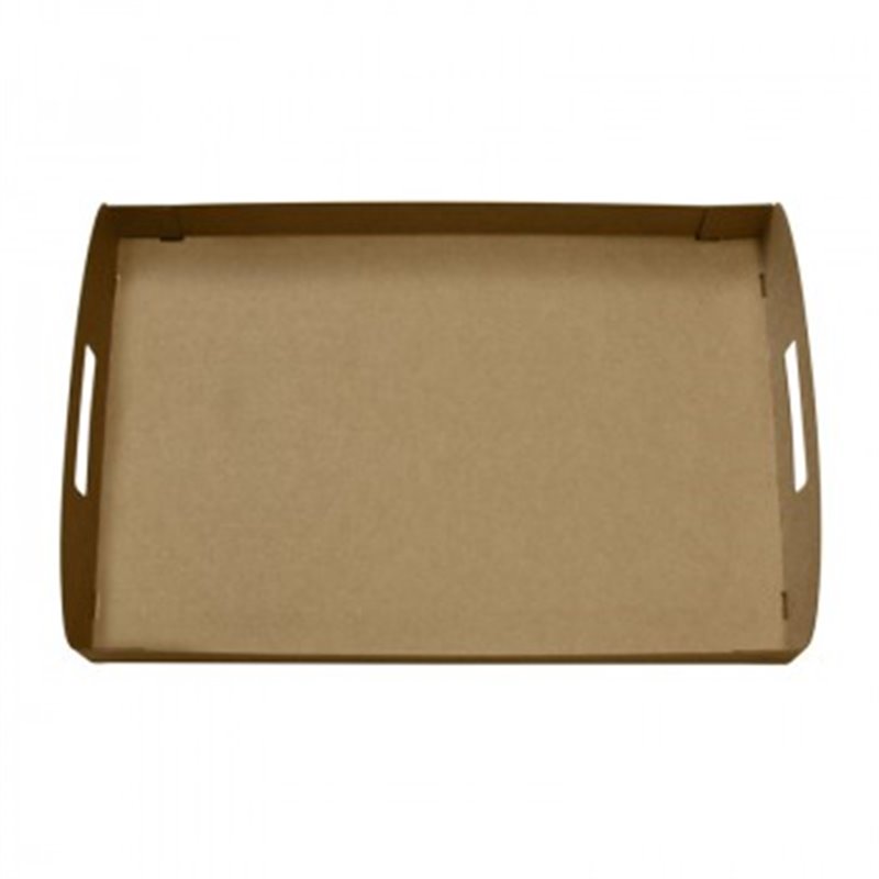 "Brown Cardboard Catering Platter with Handles 55cm - Horecavoordeel.com"