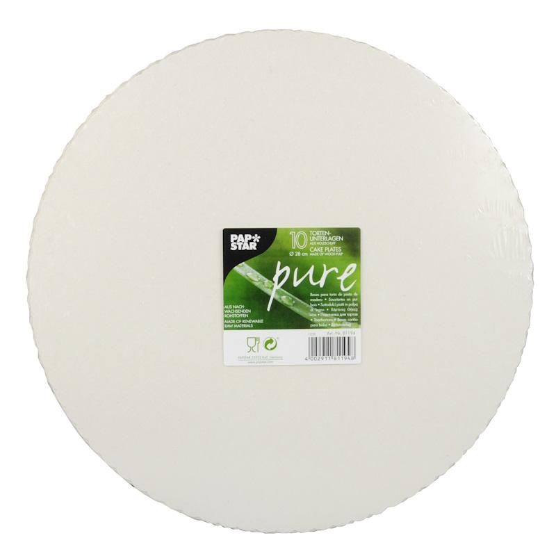 Looking for Cake Borders Cardboard "Pure" Round Ø 28cm White With ...
