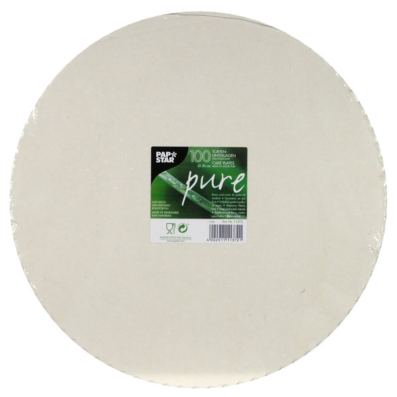 White Round Cake Board 30cm Ø with Serrated Edge - Horecavoordeel.com