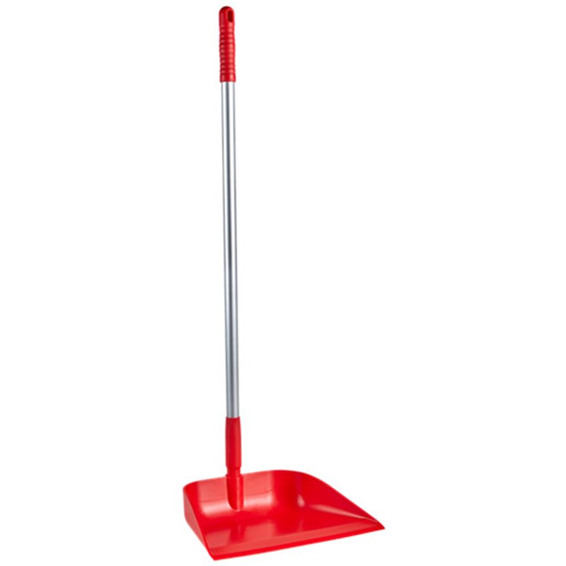 Vikan Hygiene Dust Pan with 75cm Aluminum Handle - Red - 330mm ...